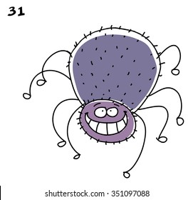 Cartoon Spider Monster: vector de stock (libre de regalías) 351097088 ...
