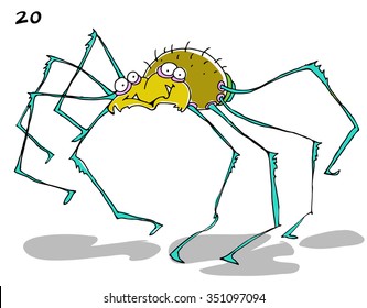 Cartoon Spider Monster Stock Vector (Royalty Free) 351097094 | Shutterstock