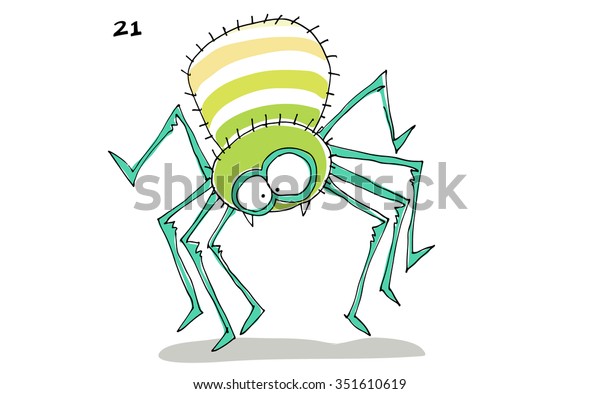 Cartoon Spider Monster : image vectorielle de stock (libre de droits ...