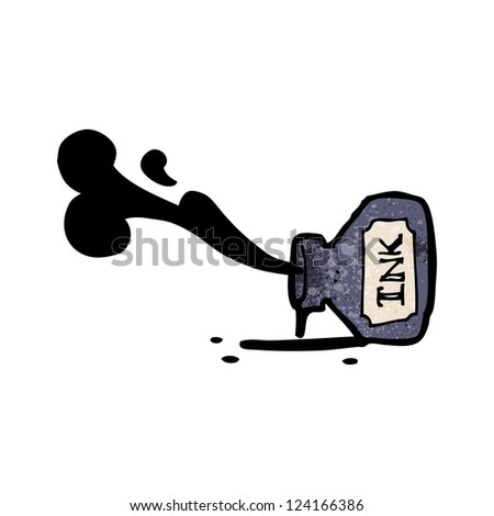 Cartoon Spilled Ink Pot Stock Vector (Royalty Free) 124166386 ...