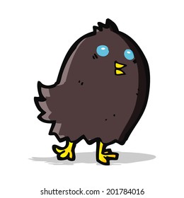 Cartoon Spooky Black Bird Stock Vector (Royalty Free) 201784016 ...