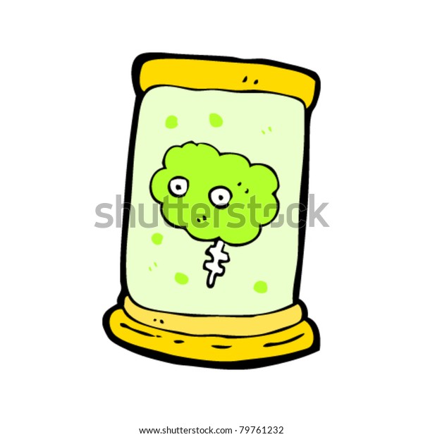 Cartoon Spooky Brain Floating Jar Stock Vector (Royalty Free) 79761232 ...