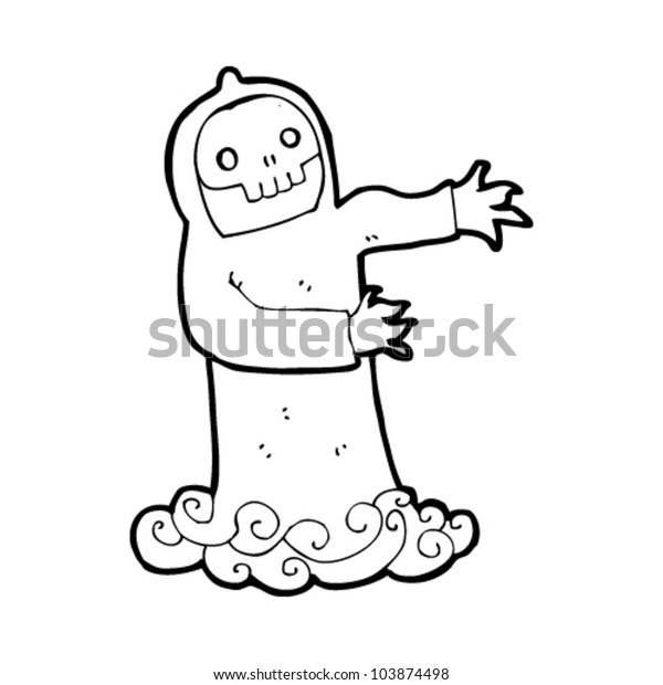 Cartoon Spooky Death Ghost Stock Vector (Royalty Free) 103874498 ...
