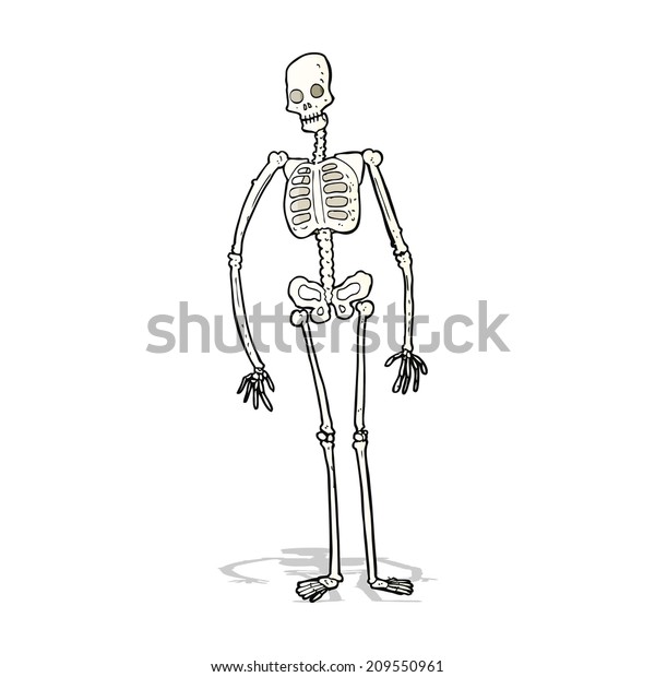Cartoon Spooky Skeleton Stock Vector (Royalty Free) 209550961 ...