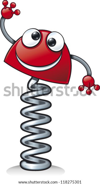Cartoon Springy Thingy Stock Vector (Royalty Free) 118275301 | Shutterstock