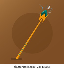 Cartoon Staff Weapon Game Stock Vector (Royalty Free) 285435155 ...