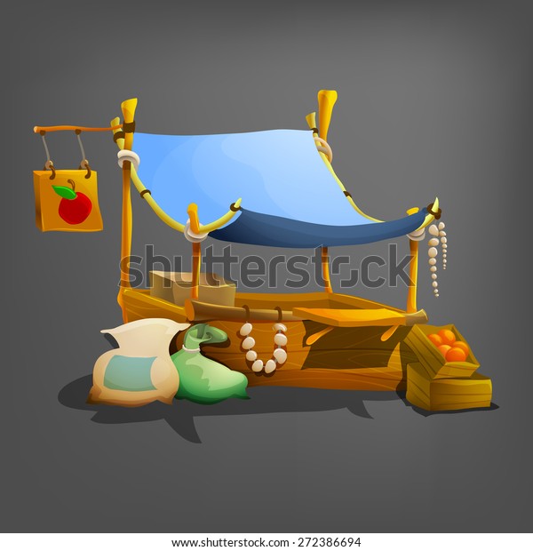 Cartoon Stall Vector Illustration Stock Vector (Royalty Free) 272386694