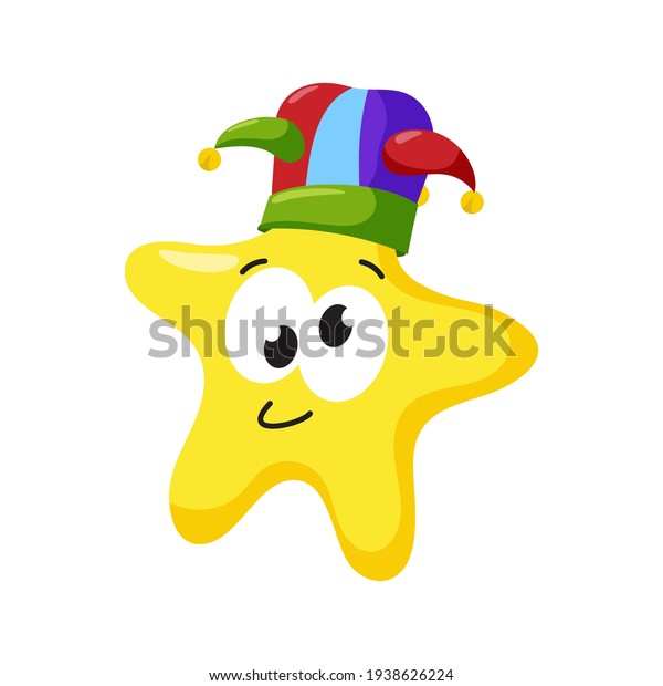 Cartoon Star Jester Cap On His Stock Vector (Royalty Free) 1938626224 ...
