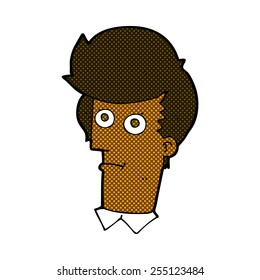 Retro Comic Book Style Cartoon Happy Stock Vector (Royalty Free) 255090217