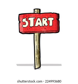 Start Sign Cartoon Stock Vector (Royalty Free) 79695550 | Shutterstock