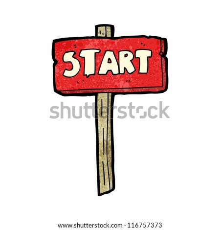 Cartoon Start Sign Stock-Vektorgrafik (Lizenzfrei) 116757373 – Shutterstock