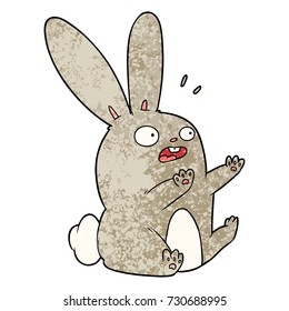 Cartoon Startled Rabbit Stock Vector (Royalty Free) 730688995 ...