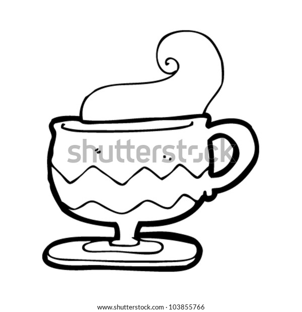 Cartoon Steaming Cup Tea Stock Vector (Royalty Free) 103855766 ...