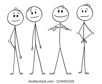 Vector Cartoon Stick Figure Drawing Conceptual Stock Vector (Royalty ...