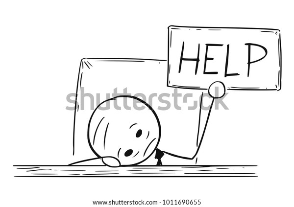 Cartoon Stick Man Drawing Conceptual Illustration Stock Vector (Royalty ...