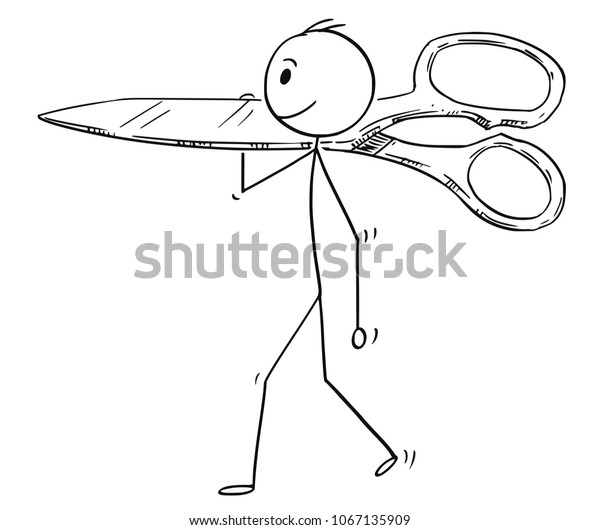 Cartoon Stick Man Drawing Conceptual Illustration Stock Vector (Royalty ...