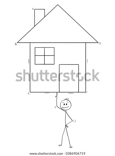 Cartoon Stick Man Drawing Conceptual Illustration Stock Vector (Royalty ...