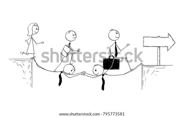 Cartoon Stick Man Drawing Conceptual Illustration Stock Vector (Royalty ...