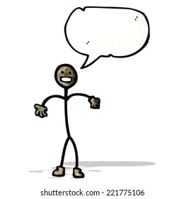Cartoon Stick Man Speech Bubble Stock Vector (Royalty Free) 221775106 ...