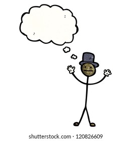 Cartoon Stick Man Top Hat Thought: เวกเตอร์สต็อก (ปลอดค่าลิขสิทธิ์ ...