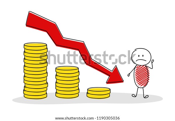 Cartoon Stickman Money Graph Vector Stock Vector (Royalty Free ...