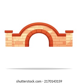 Cartoon Stone Bridge Vector Isolated Illustration Stock Vector (Royalty ...