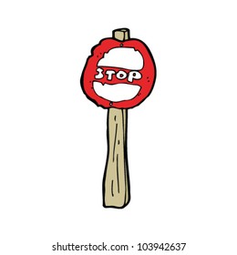Vektor Stok Cartoon Stop Sign (Tanpa Royalti) 103866278 | Shutterstock