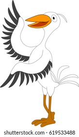 Cartoon Stork Stock Vector (Royalty Free) 619533488 | Shutterstock
