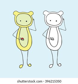 Cartoon Strange Creature Bug Abstract Funny Stock Vector (Royalty Free ...