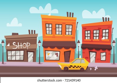 Cartoon Street Vector Illustration Stock Vector (Royalty Free ...