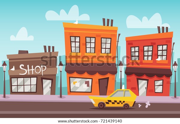 Cartoon Street Vector Illustration Stock Vector (Royalty Free ...