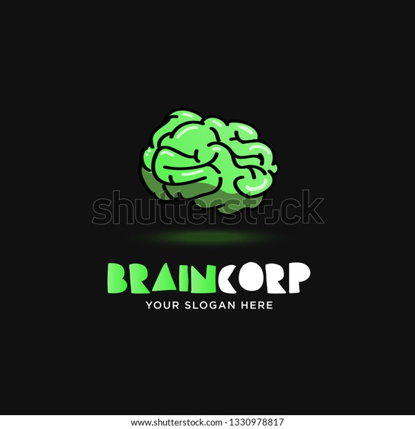 Cartoon Style Brain Logo Template: เวกเตอร์สต็อก (ปลอดค่าลิขสิทธิ์ ...
