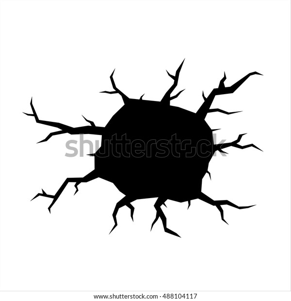 Cartoon Style Cracked Earth Vector Isolated Stock Vector (Royalty Free ...