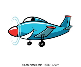 Cartoon Style Flying Funny Plane Character Stock Vector (Royalty Free ...