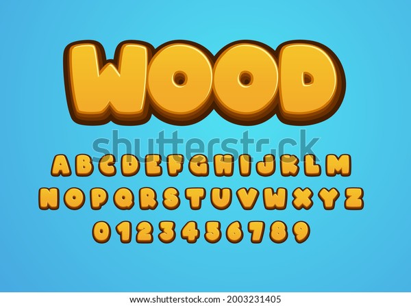 Cartoon Style Font Design Custom Alphabet Stock Vector (Royalty Free ...