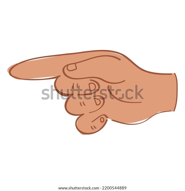 Cartoon Style Hand Pointing Finger Stock Vector (Royalty Free ...