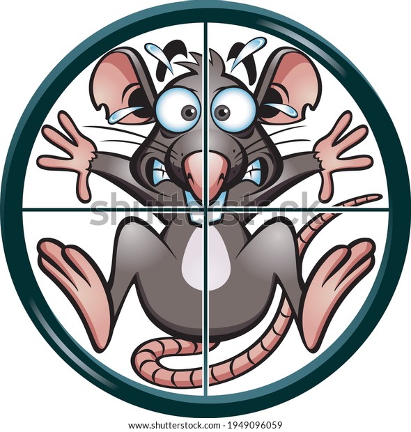Cartoon Style Rat Gun Sight Crosshair Stock Vector (Royalty Free ...