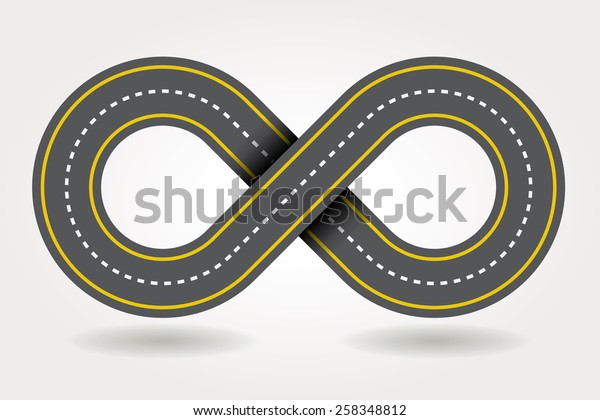 Cartoon Style Road Infinity Symbol Vector Stock Vector (Royalty Free ...