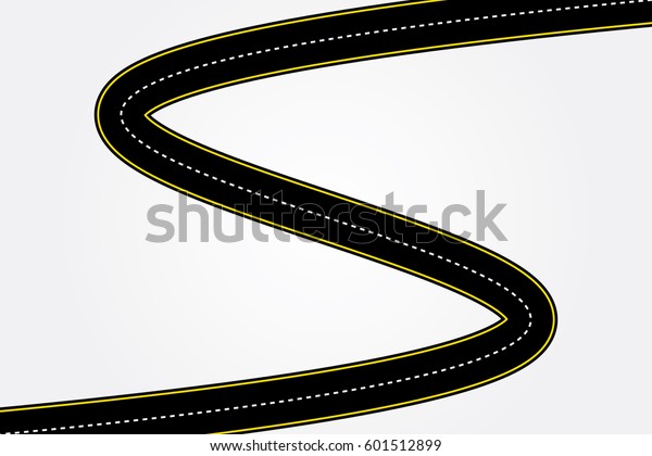 Cartoon Style Road Vector Illustration Stock Vector (Royalty Free ...