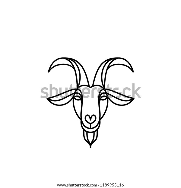 Cartoon Style Satan Drawing Goat Head Stock Vector (Royalty Free ...