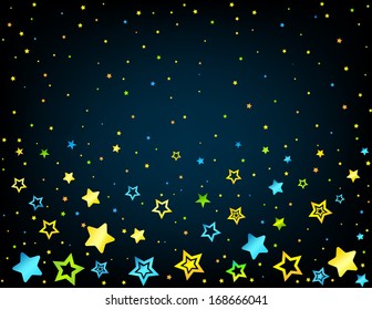 Cartoon Style Vector Stars Background Copyspace Stock Vector (Royalty ...