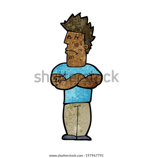 Cartoon Sulking Man Stock Vector (Royalty Free) 197967791 | Shutterstock