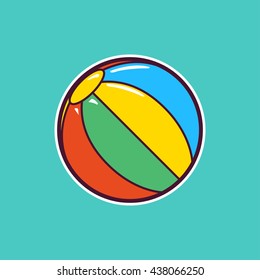 Cartoon Summer Ball Icon Stock Vector (Royalty Free) 438066250 ...