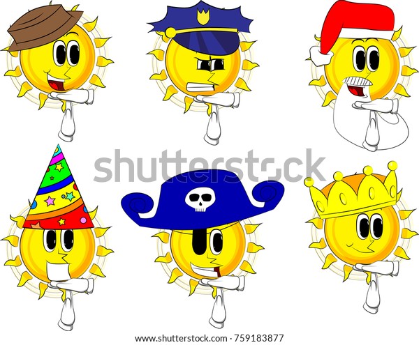 Cartoon Sun Time Out Hand Gesture Stock Vector (Royalty Free) 759183877