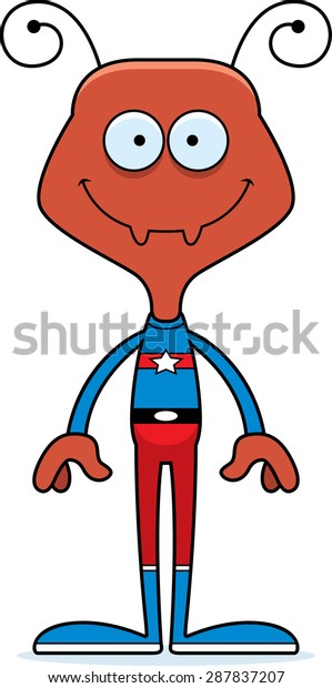 Cartoon Superhero Ant Smiling 스톡 벡터(로열티 프리) 287837207 | Shutterstock