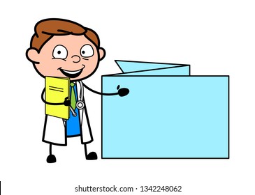 Cartoon Physician Origami Banner Vector Stock Vector (Royalty Free ...