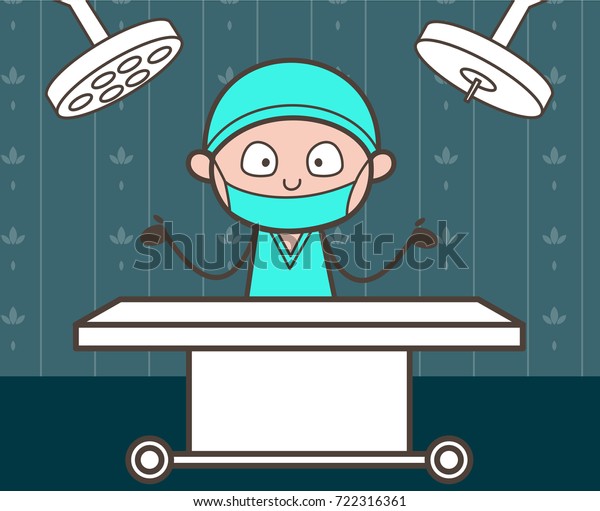 Cartoon Surgeon Operation Room Vector Stock Vector (Royalty Free) 722316361