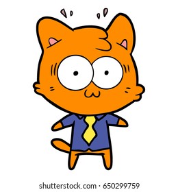 Cartoon Surprised Cat Stock Vector (Royalty Free) 650299759 | Shutterstock