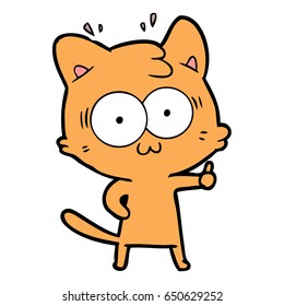 Cartoon Surprised Cat Stock Vector (Royalty Free) 650629252 | Shutterstock