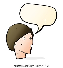 Cartoon Surprised Face Speech Bubble Stock Illustration 464031749 ...